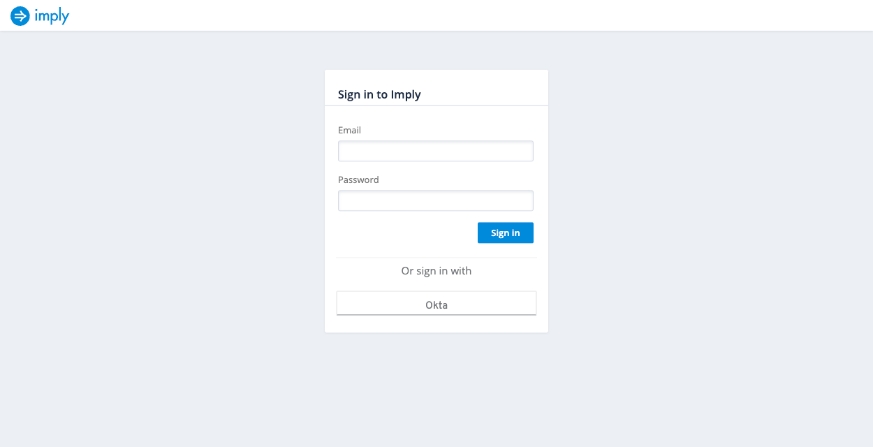 Enable SSO | Imply